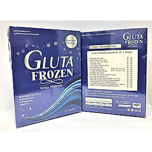 3 envelopes Frozen Collagen Whitening x10 Glutathione 10000 mg Reduce acne Freckles Melasma Aura Whitening Lightening Skin anti-aging Lightenin Skin Reduce Acne Hair Nails 1 envelopes : 60 Softgels