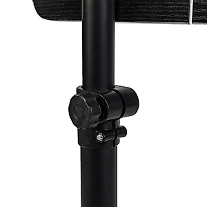 Black Mobile Standing Desk, Adjustable Rolling Desk, Portable Laptop Desk with Wheels, Overbed Bedside Table Laptop Table for Couch,Overbed End Table,Ver Bed Table with Wheels Adjustable 59x34x97CM