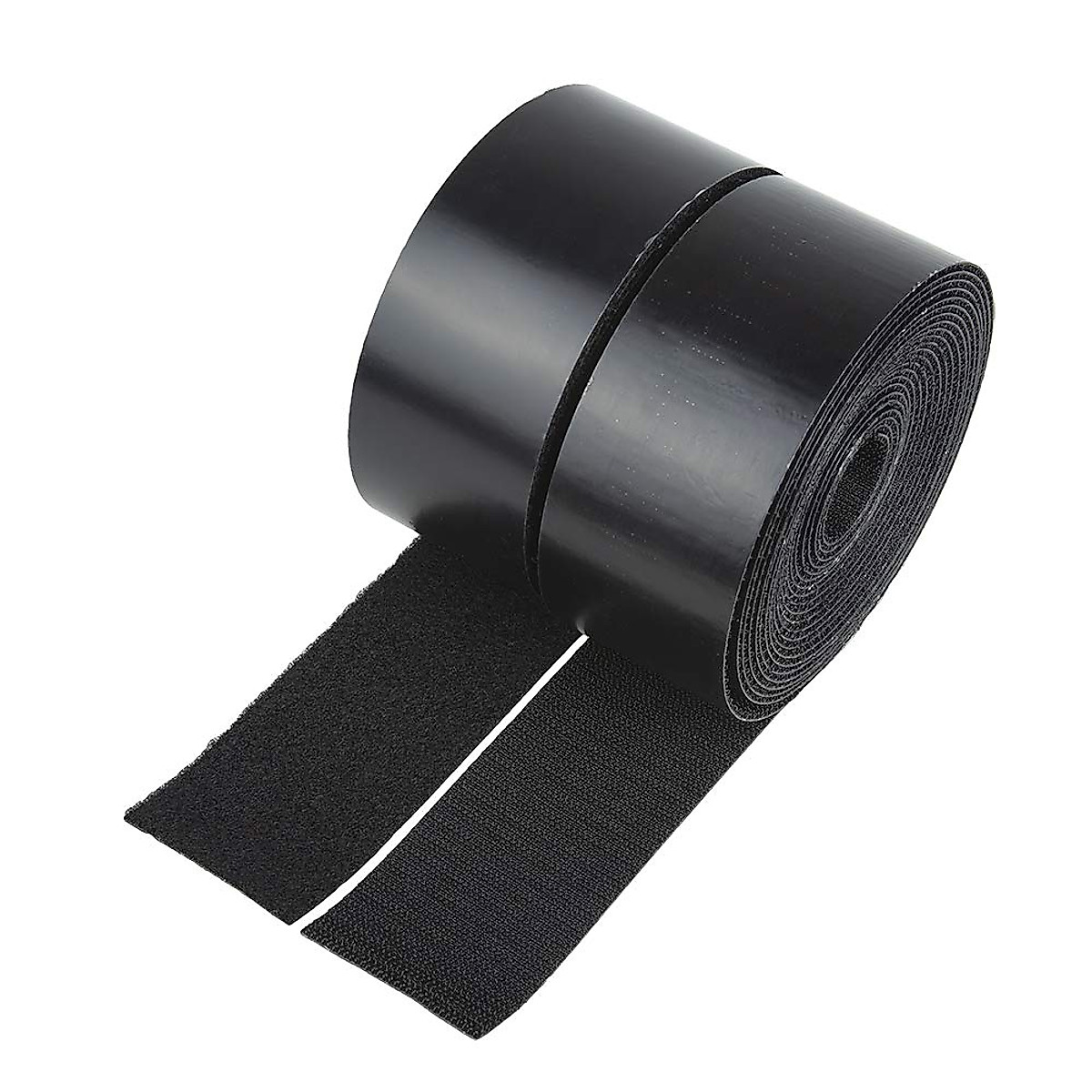 Denser 1 Inch Hook and Loop Tape Sticky Back - 5.5 Yards (16.5 Feet) - Strips Adhesive Heavy Duty Black Roll (1 inch * 16.5 ft)