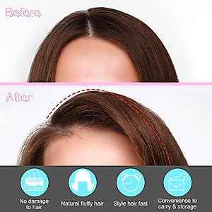 6pcs Volumizing Hair Root Clips, Magicalmai Instant Volume Clip Upgrade Natural Fluffy Volumizer Clips for Women Girls Thin Curly Styling with 2pcs Roller Tools- Pink & Blue