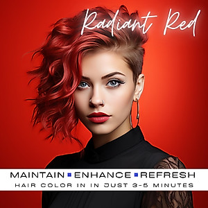 Watercolors INTENSE Semi Permanent Color Depositing Shampoo. Sulfate & Paraben Free to Maintain & Enhance Hair Color 8.5 oz - RED (1 Count)