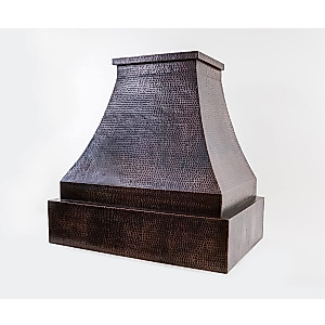 Copper Range Hood Wall Mount Pyramid