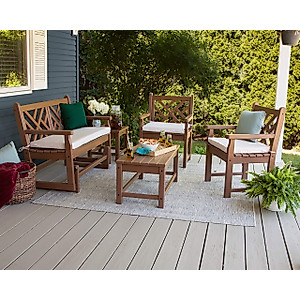 POLYWOOD CDG48BL Chippendale Glider, Black