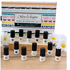 Mixologie Mini Blending Kit - Perfume Blending Kit - Fragrance Sample Set - Rollerball Sampler of Perfume Oils - Alcohol Free Perfume Discovery Kit