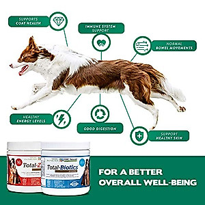 Twin Pack - Probiotics and Digestive Enzymes for dogs and cats one Total-Zymes and one Total-Biotics 8-Ounce