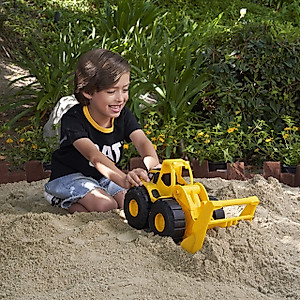 CAT Construction Toys, 15" Front Loader Construction Toy, Ages 2+, Sturdy Plastic, No Batteries Required, Tough Rigs Series