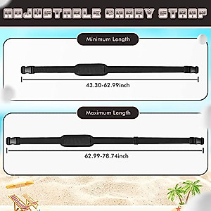 5 Pcs Carry Strap for Beach Folding Chair, Adjustable Beach Chair Straps Shoulder Carrying Straps for Folding Chair Umbrella Backpack Camping Picnics Outdoor Foldable Bikes (Black)