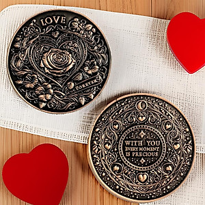 ZSALSTING - Love Coin Collection Challenge Coin: Unique Memento and Pocket Token Gift to Inspire and Make Him/Her Lucky - Perfect Commemorative Gift to Show Your Love and Appreciation-ZSALSTING