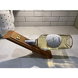 A&E Millwork LTD Mahogany Edge Grain Self-Balancing Wine Bottle Holder, Bottle Opener
