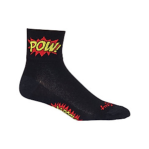 SockGuy, Classic Boom Pow Mens Socks, cuff height 3", Boom Pow, X-Large