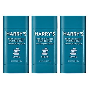 Harry's Extra - Strength Antiperspirant - Odor & Enhanced Sweat Control Antiperspirant for Men - Stone, Pack of 3
