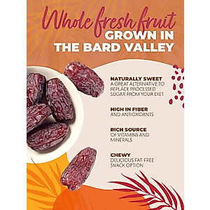 Natural Delights Medjool Dates – Large & Plump, Pitted Dates Medjool, Non-GMO Verified, Pesticide Free, Naturally Sweet Fruit Snack, Perfect for On-the-Go - Medjool Dates Pitted, 12 oz Container