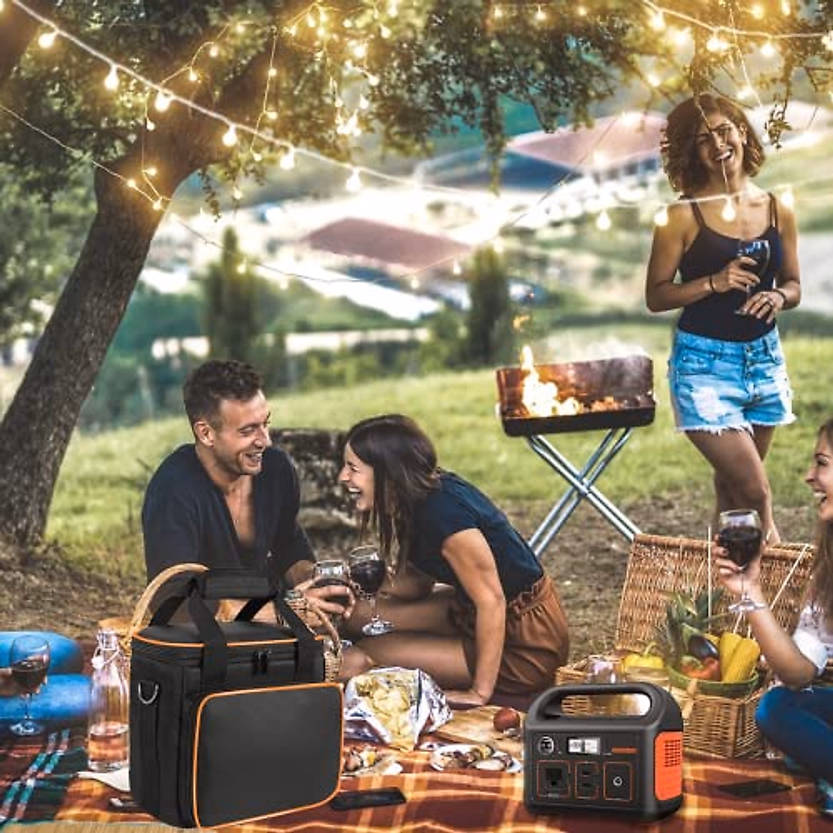 Joramoy Carrying Bag for Jackery Portable Power Station Explorer 500, Travel Storage Case with Waterproof Scratch-proof and Storage Pockets