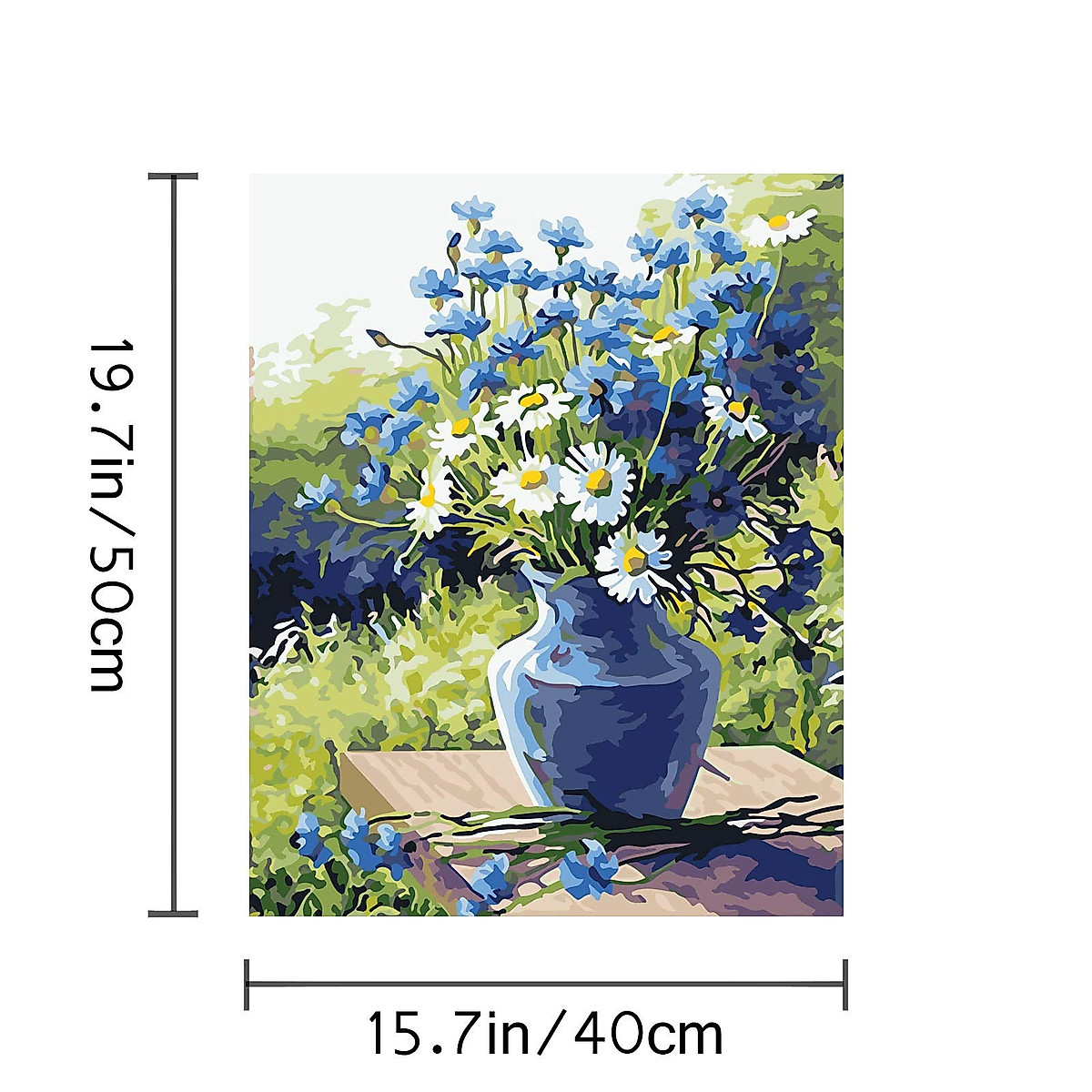 DIY Paint by Numbers for Adults Beginner, Adult Paint by Number Kits on Canvas Number Painting for Adults Flower Acrylic Painting Kit, Easy Paint by Numbers for Kids Ages 8-12 Hobbies for Women