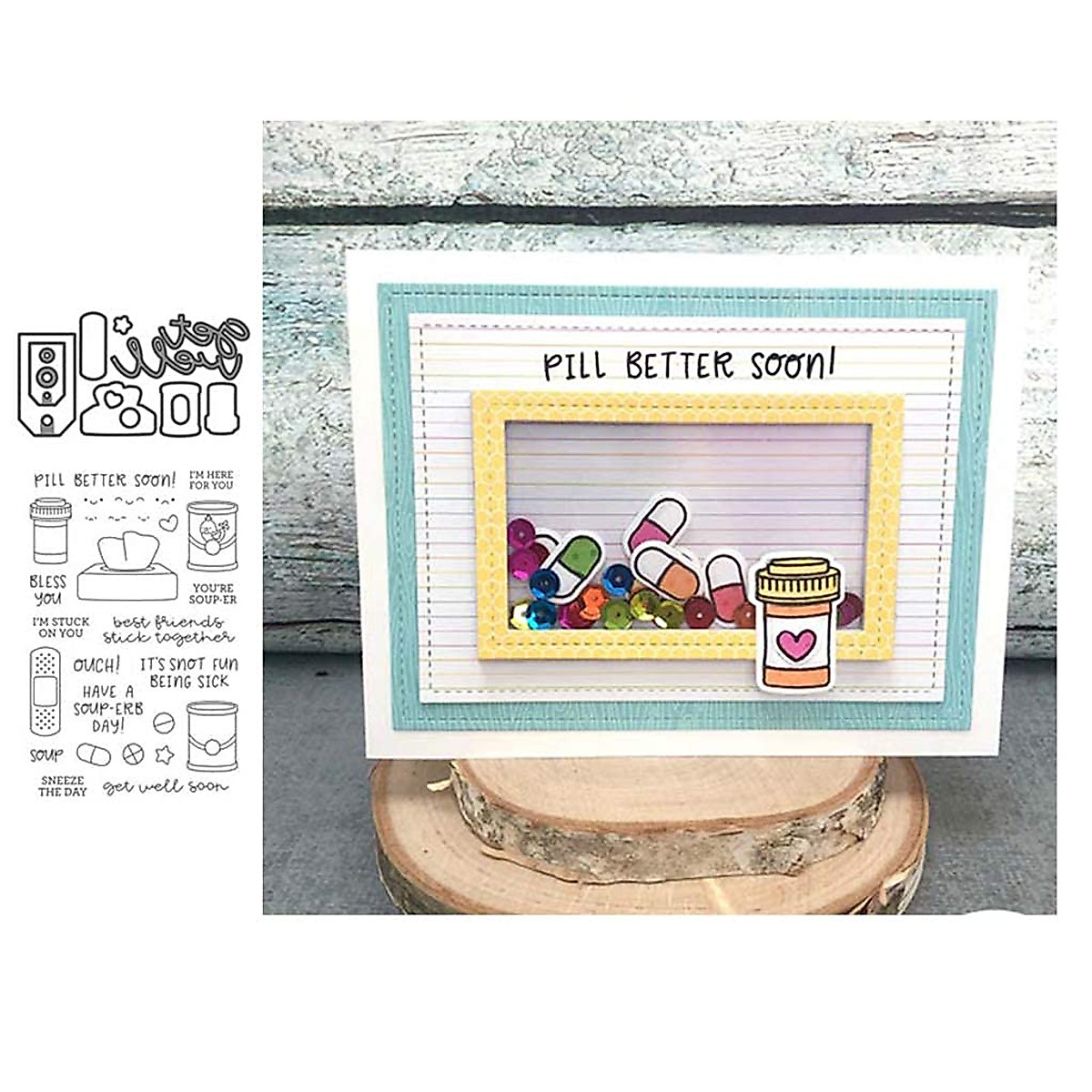 Sick Silicone Clear Stamp and Die Sets for Card Making, DIY Embossing Photo Album Decorative Craft