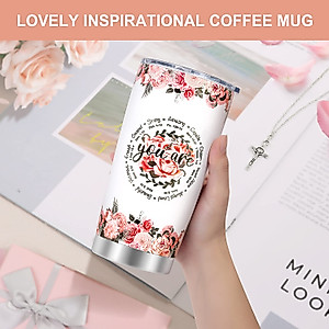 Wallcup Christian Gifts for Women, Religious Birthday Gift for Women Faith, Inspirational Gift for Her, Friend, Mom, Sister, Teen, Spiritual Tumbler 20OZ