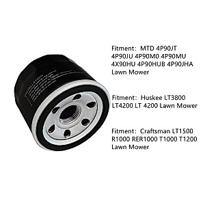Kvjicdo 951-12690 Oil Filter Fit For MTD 490-201-0010 Premium OHV 382CC 420CC Powermore Engines 4P90JT 4P90JUA 4P90M0 4P90MUA 4X90HU 4P90HUA Lawn Mower Rep 751-11501, B16-E3440-00 (3 Pack)