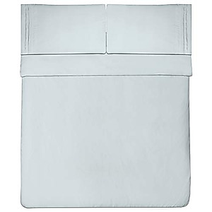 Queen Size Bed Sheets - Breathable Luxury Sheets with Full Elastic & Secure Corner Straps Built In - 1800 Supreme Collection Extra Soft Deep Pocket Bedding Set, Sheet Set, Queen, Light Blue