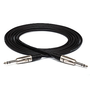 Hosa HSS-030 Pro Balanced Interconnect, REAN 1/4 in TRS to Same, 30 ft