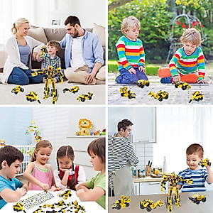 LUKAT Robot STEM Building Toys for 6 Year Old Boys, 573 pcs Construction Toy Engineering Building Bricks Construction Vehicles Kit Best Gift for Kids Age 6 7 8 9 10 11 Year Old 1