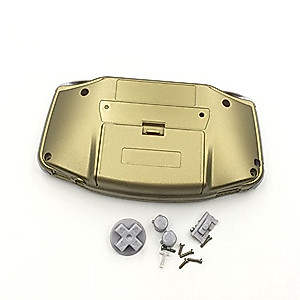 Replacement Housing Shell Case Cover Skin for Gameboy Advance GBA Console Color Gold Plastic