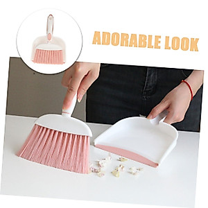 CONGARTENO 1 Set Mini Broom Dustpan Cleaning Brush Dustpan Detailing Brush Small Broom and Dustpan Mini Cleaning Brush Pet Nest Cleaning Tool Kitchen Stove Shovel Desktop Sweep Broom Car Pp