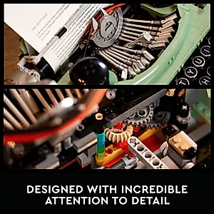 LEGO Ideas Typewriter 21327 Building Set for Adults, Collectible Retro Display Model, Creative Hobbies Unique Gift Idea