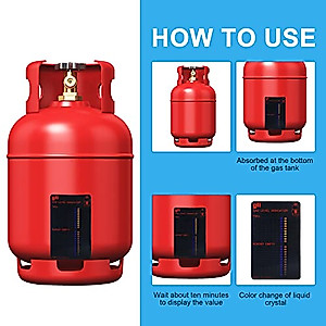 Magnetic Propane Tank Level Indicator: 6 Pack Propane Tank Sensors Propane Tank Gauge Monitor Propane Tank Gas Level Indicator Propane Gauge, for Home Kitchen Tool