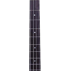 Exquisite Stylish 4 String Bass Guitar IB with Power Line and Wrench Tool Black