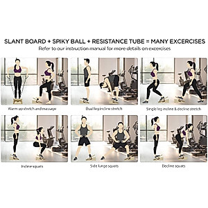 MUCITAGF Professional Slant Board, Adjustable Incline Board and Calf Stretcher, Slant Board for Calf Stretching, Calf Stretch Board