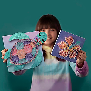 Craft-tastic — String Art Sea Turtle for 2 Fun Craft Projects — Sea Turtle and Hibiscus Flower — Ages 10+