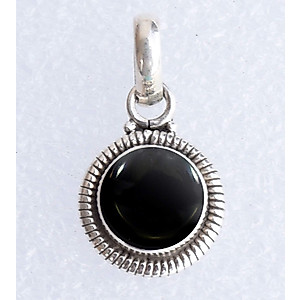 Black Onyx Stone 925 Sterling Silver Pendant Necklace For Women Girls Gift, Natural Gemstone Pendant Necklace, Solitaire Pendant, Handmae Pendant