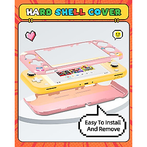 Xinocy (2in1 for Nintendo Switch Lite Case +24 Switch Game Holder Cute Cartoon Character Anime Slim Protective Cases Hard Shell for Kids Boys Teens Girls Girly Funny Covers for Switch Lite 2019