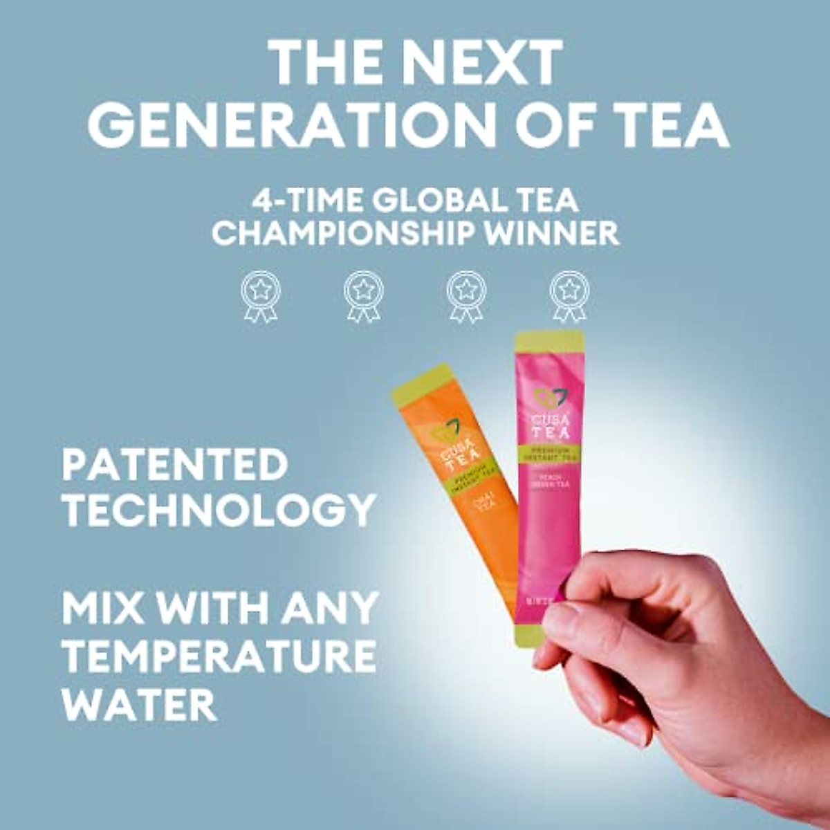 Cusa Tea & Coffee | Premium Instant Green & Black Tea Variety Pack With Real Fruit & Spices | Organic Leaves Drink Mix Packets | Hot or Iced Tea (10 Single Servings)