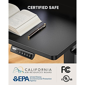 ErGear Electric Standing Desk with Keyboard Tray, 44x24 Inches Adjustable Height Sit Stand Up Desk, Home Office Desk Computer Workstation, Black