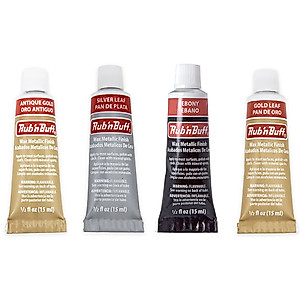 Rub-N-Buff 4 Color Assortment (Silver Leaf, Antique Gold, Gold Leaf, Ebony)
