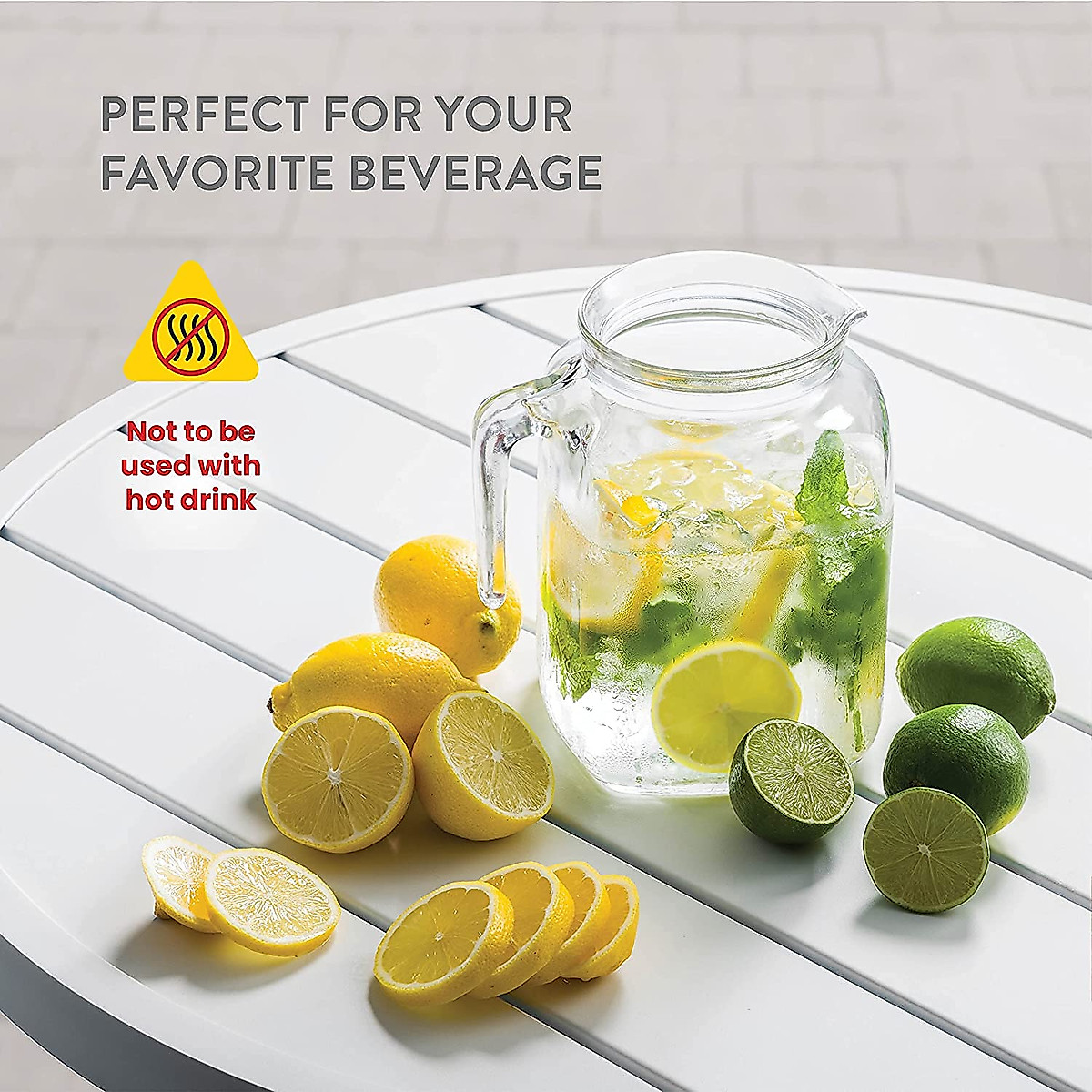 Bormioli Rocco Frigoverre Jug with Hermetic Lid, 68 oz, 2 Liter, DD- By Size