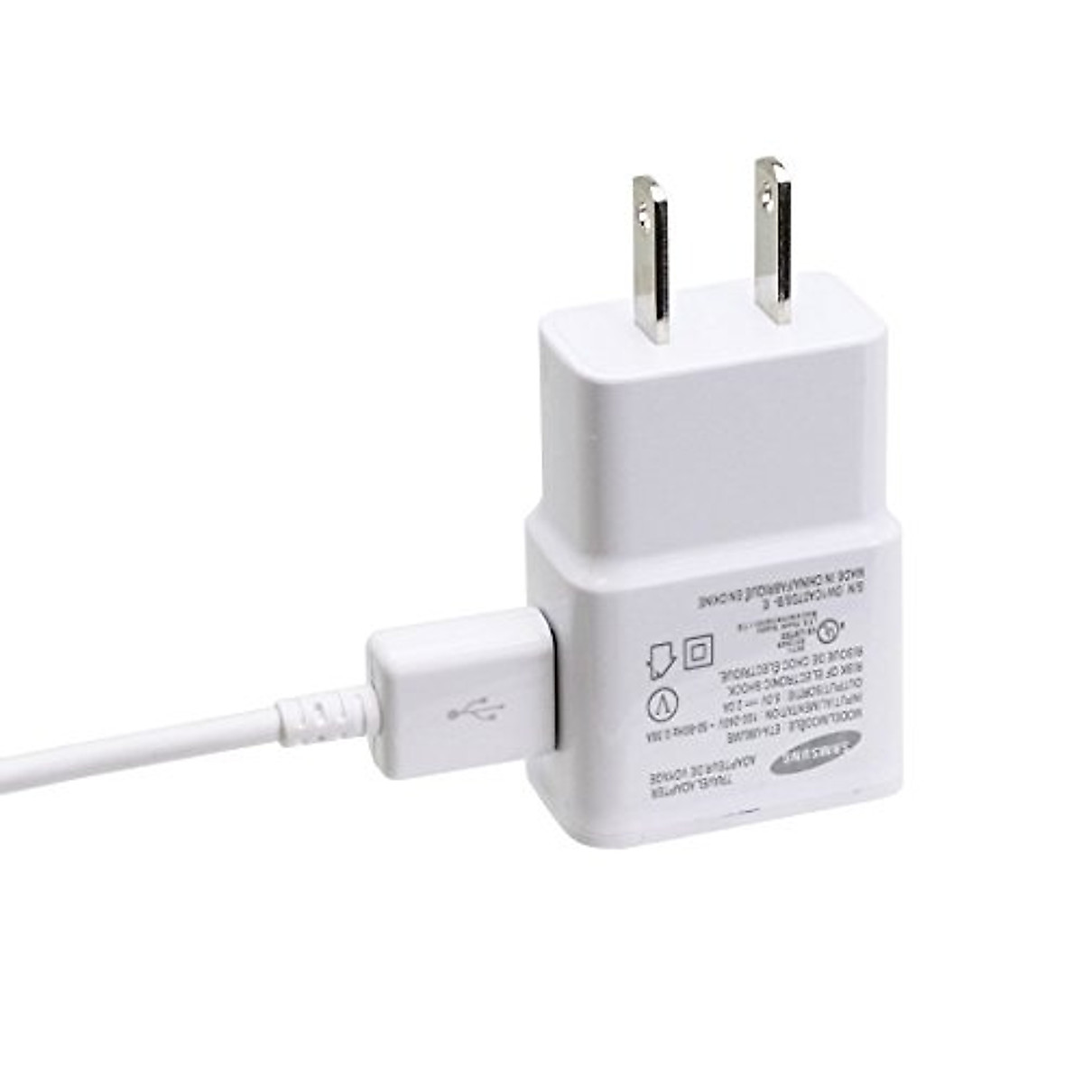 Samsung 2.0 Amp Micro Home Travel Charger Usb for Galaxy S3/S4/S5/Note 2/Note 3 - Non-Retail Packaging - White