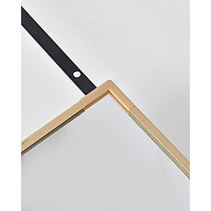 Otlsh 14"×48" Door Mirror,Full Length Mirror, Over The Door, Wall Mirror, Thin Frame, Aluminum Alloy, for Bedroom, Living Room, Entryway -Gold