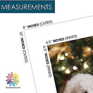 Mat Board Center, 40 Pack White 5x7/8x10/11x14 Picture Mats with White Core Bevel Cut