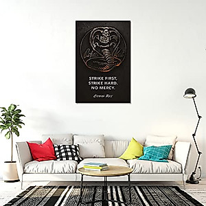 Cobra Kai - TV Show Poster (Cobra Emblem - Strike First, Strike Hard. NO MERCY) (Size: 24" x 36")