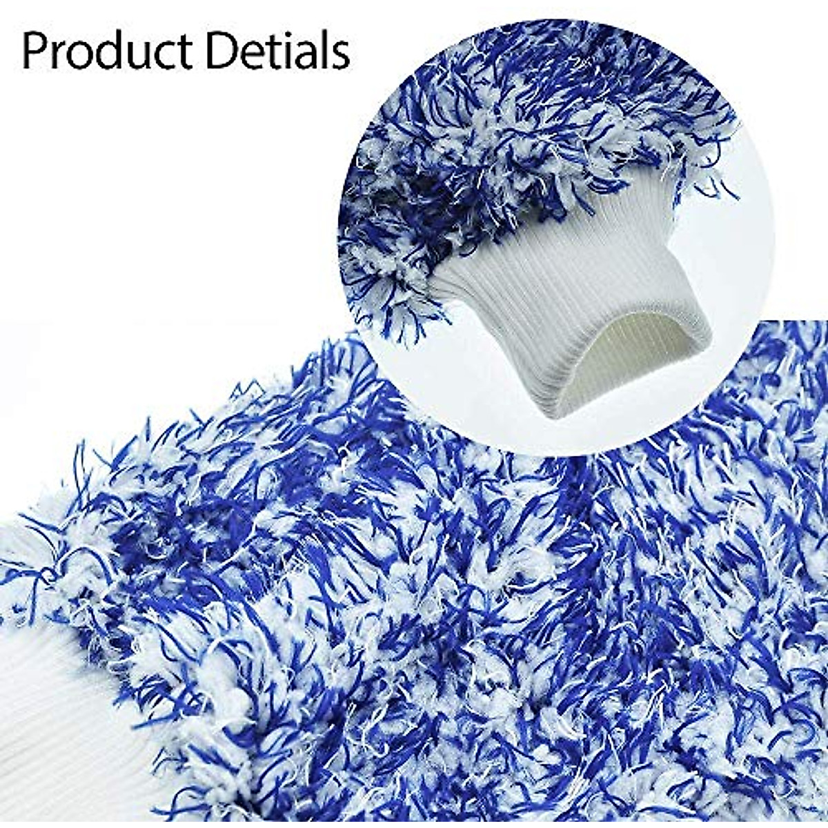 Emoly New Car Wash Mitt, 2 Pack Premium Soft Cyclone Microfiber Washing Gloves, Holds Tons of Sudsy Water for Effective Washing, Machine Washable, Lint Free, Scratch Free - Blue