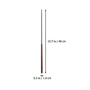 Kichvoe 1 Pair Long Cooking Chopstick Stainless Steel Chopstick with Wooden Handle 40cm Chinese Long Hot Pot Chopstick Wooden Frying Chopstick for Hot Pot Frying Noodle Cooking Favor
