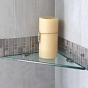 Troy Systems LLC Triangle Glass Shelf - 12 " x 12 " Inch -3/8 Inch Thick - Flat Polished