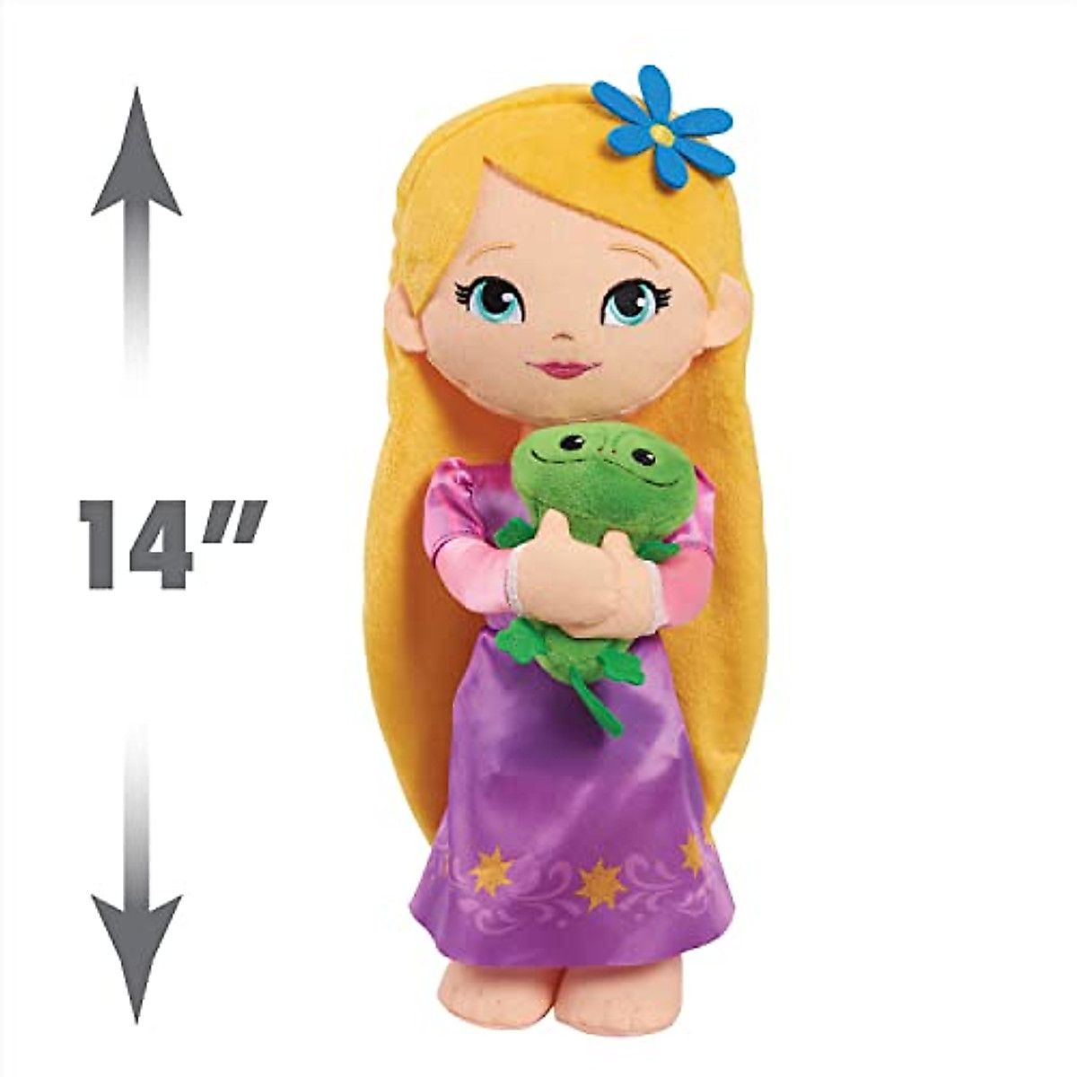 Disney Princess Lil' Friends Rapunzel & Pascal 14-inch Plushie Doll, Officially Licensed Kids Toys for Ages 3 Up by Just Play