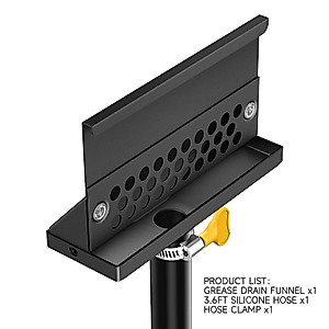 Blackstone Grease Catcher Upgrade: Rear Grease Drainage Funnel with Integrated Grease Gate, Innovative Accessories,Flexible Large Capacity,and Liner-Free Design"