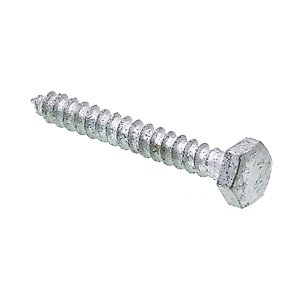 Prime-Line 9055061 Hex Lag Screws, 1/4 In. X 2 In, A307 Grade A Hot Dip Galvanized Steel (100 Pack), Zinc