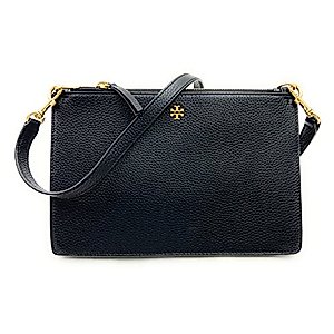 Tory Burch Double Zip Slim Crossbody (Black)
