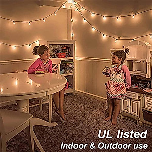 Afirst LED Outdoor String Lights 50FT with 52 Bulbs Shatterproof Weatherproof Globe String Lights for Patio Backyard Garden Party Lighting