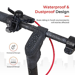 LUCK4U Waterproof Dashboard Cover Shell for Ninebot Scooter Silicone Protective Case Accessories for Segway Ninebot F20 F25 F30 F40 Electric Scooter black